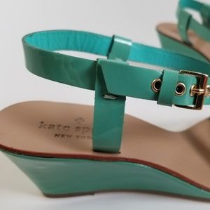 kate spade | Shoes | Kate Spade Turquoise Patent Leather Sandals | Poshmark